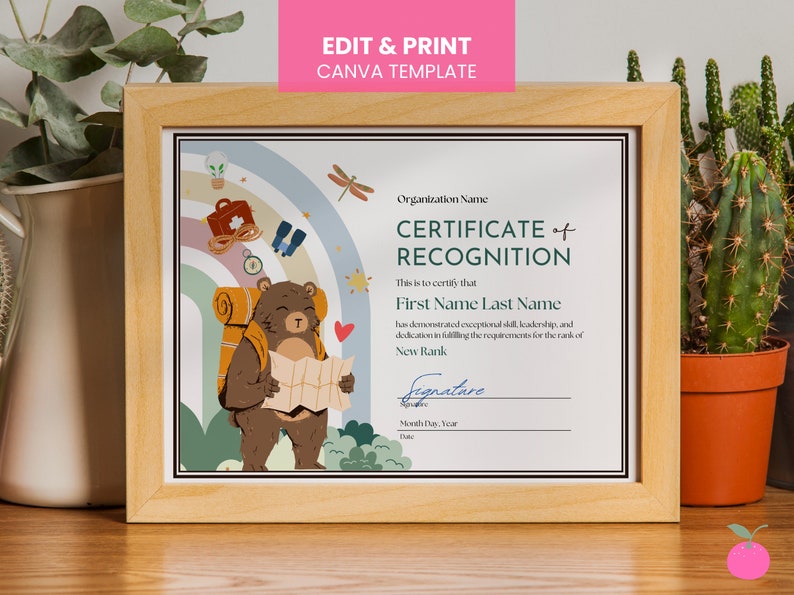 Editable Summer Camp Certificate of Recognition | Scout, Wilderness ...