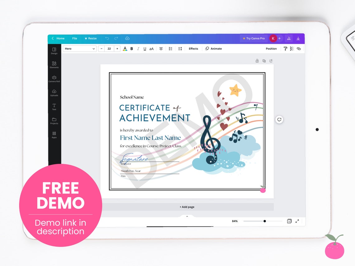 Editable Music Recital Certificate of Achievement | Piano, Violin ...