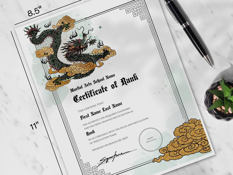 Editable Certificate of Rank Recognition - Customizable Canva Template ...