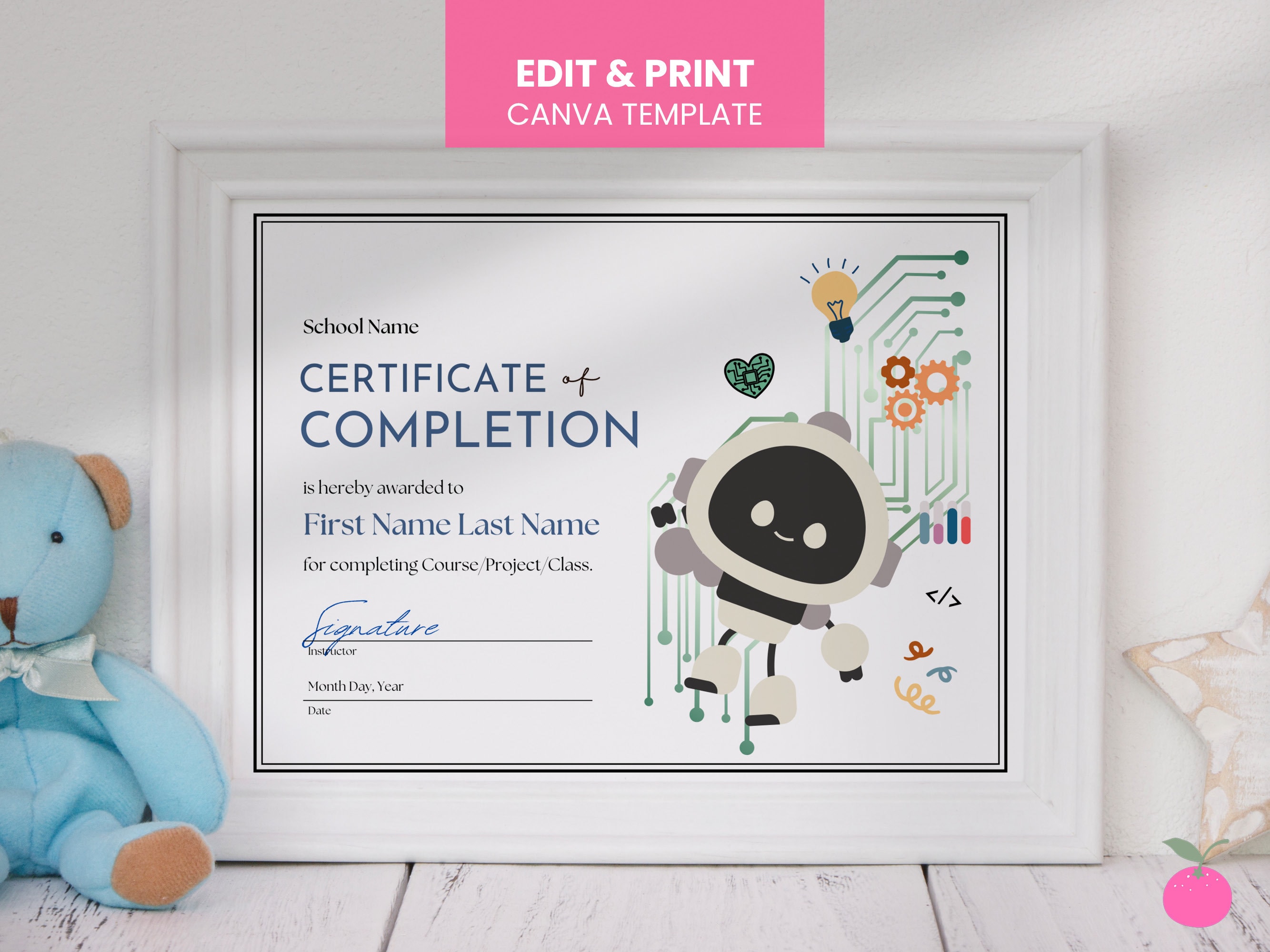 Editable STEM Certificate of Completion | Science, Tech, Engineering ...