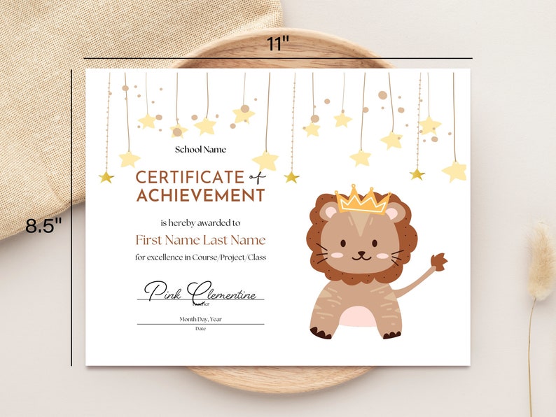Editable Certificate of Achievement for Student | Recognition of ...