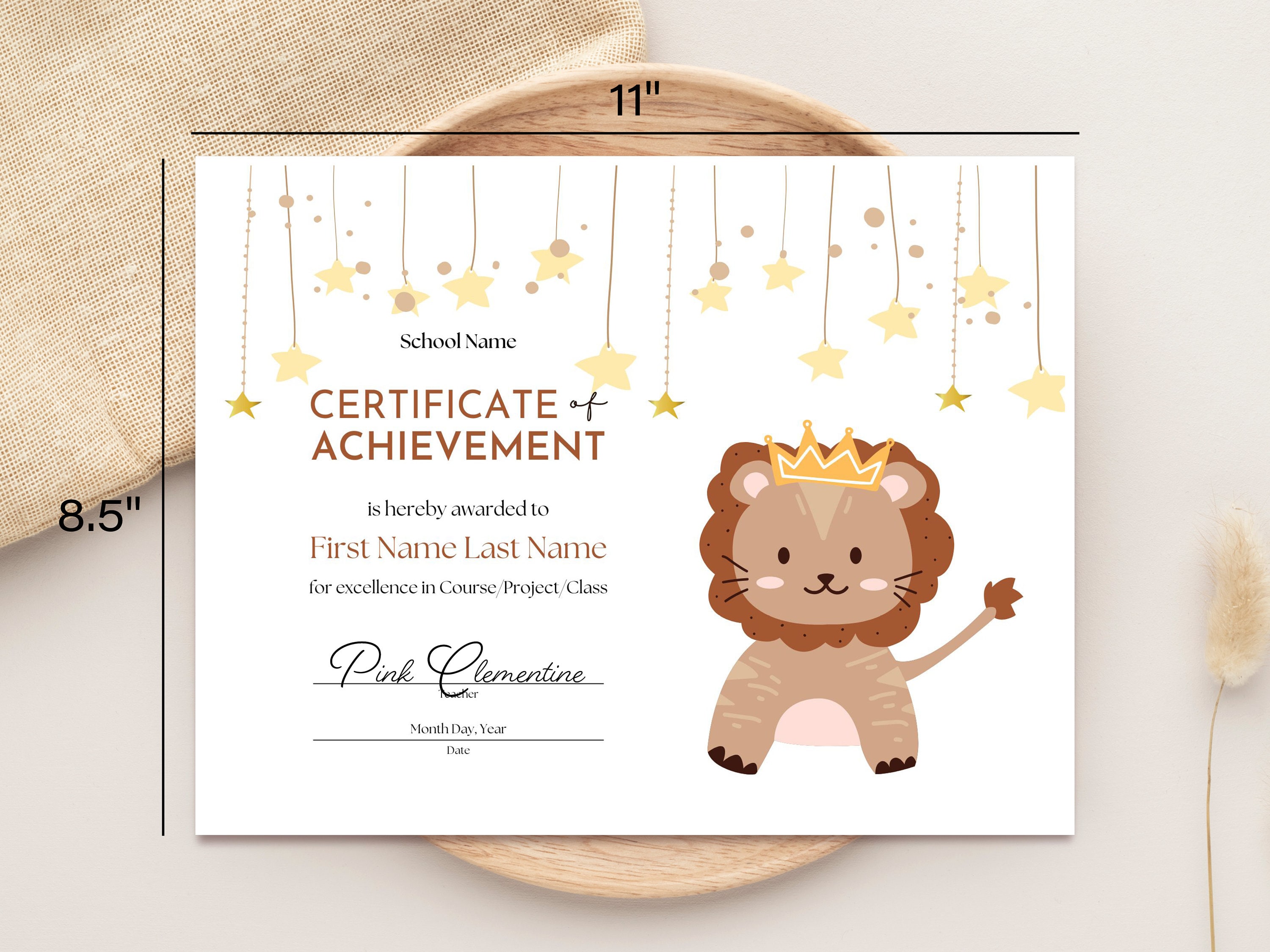 Editable Certificate of Achievement for Student | Recognition of ...
