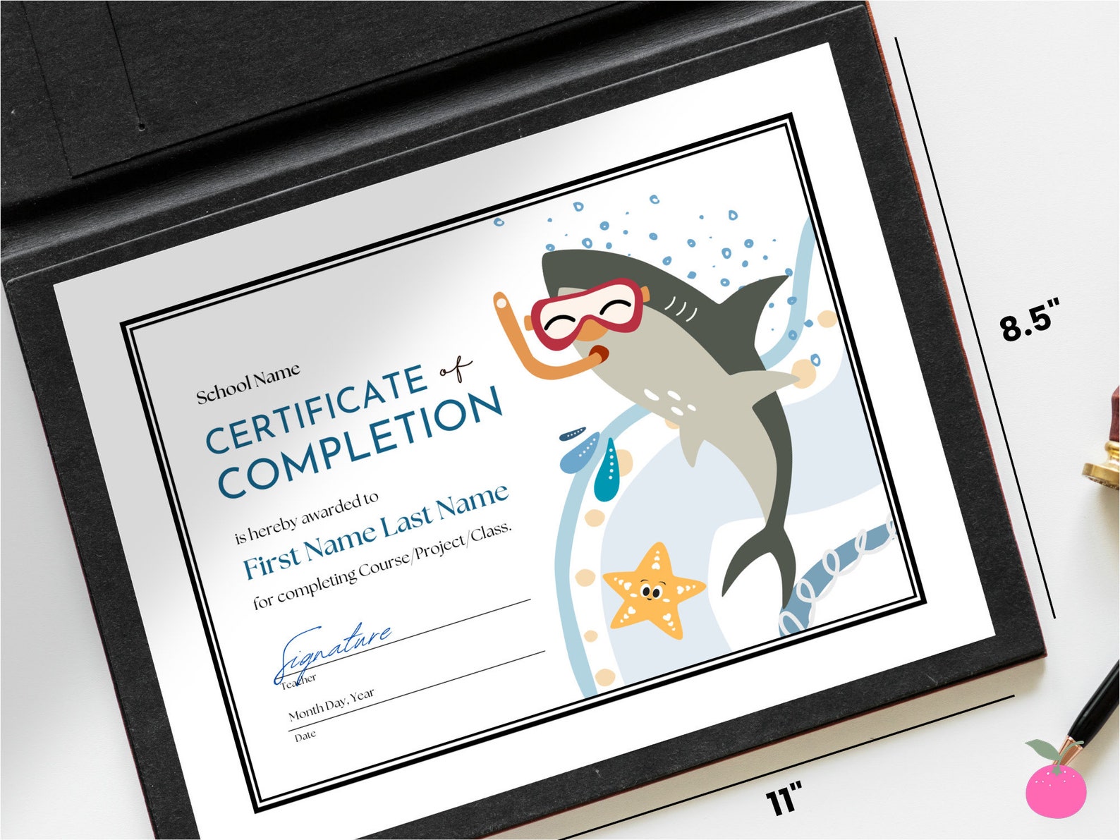 Editable Swimming Certificate of Completion for Summer Camp or Water ...