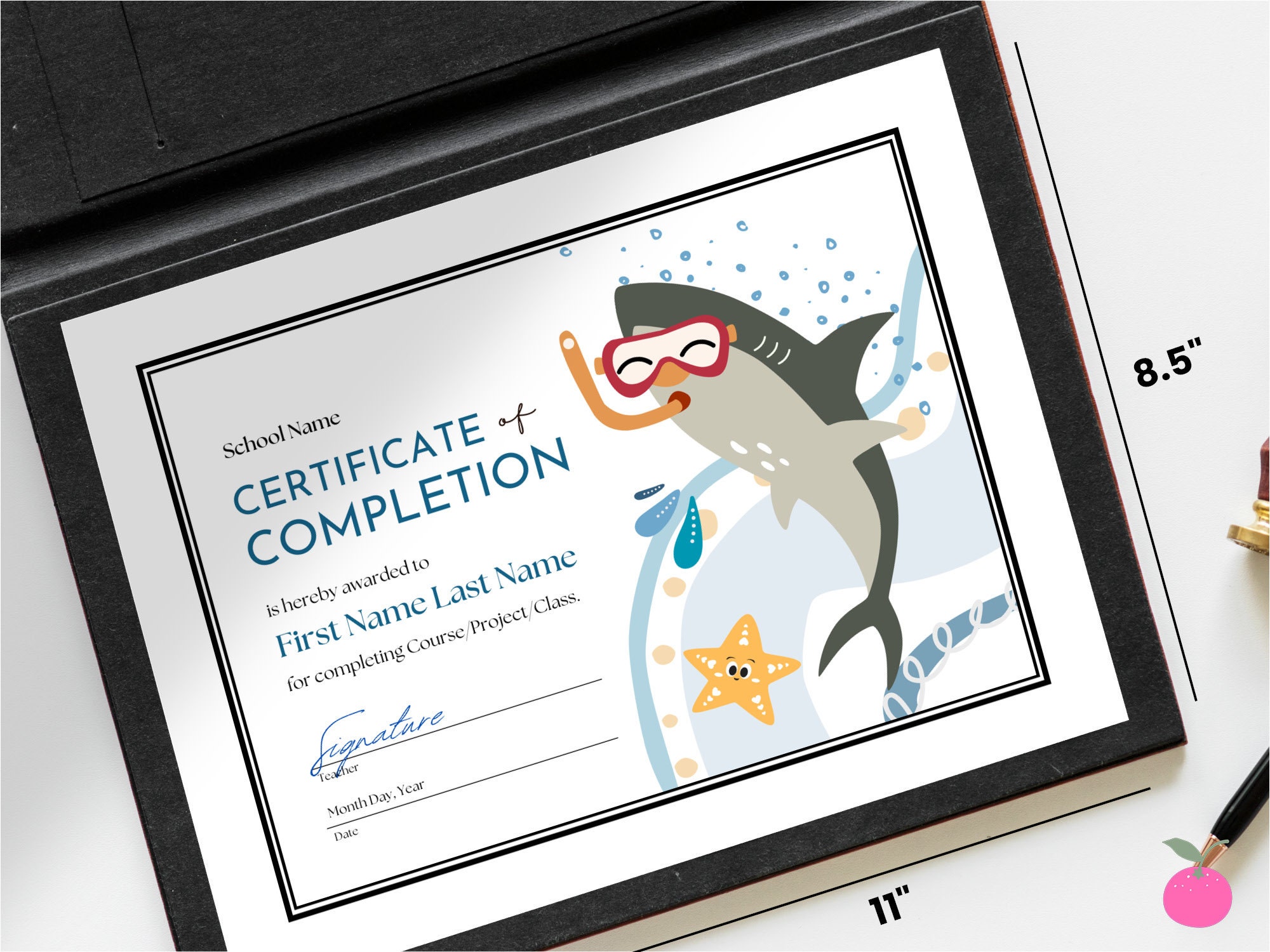 Editable Swimming Certificate of Completion for Summer Camp or Water ...