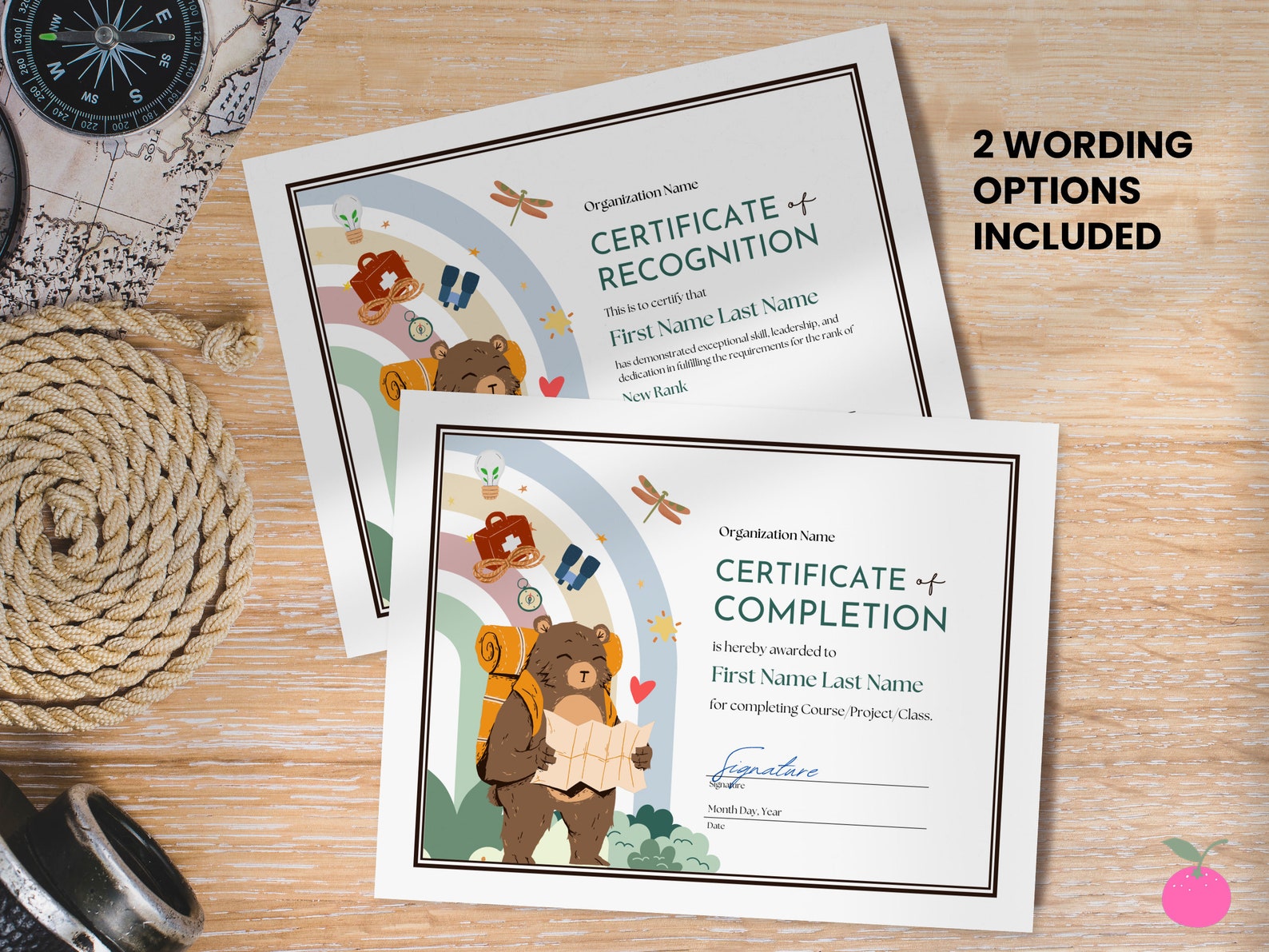Editable Summer Camp Certificate of Recognition | Scout, Wilderness ...