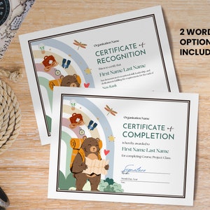 Editable Summer Camp Certificate of Recognition | Scout, Wilderness ...