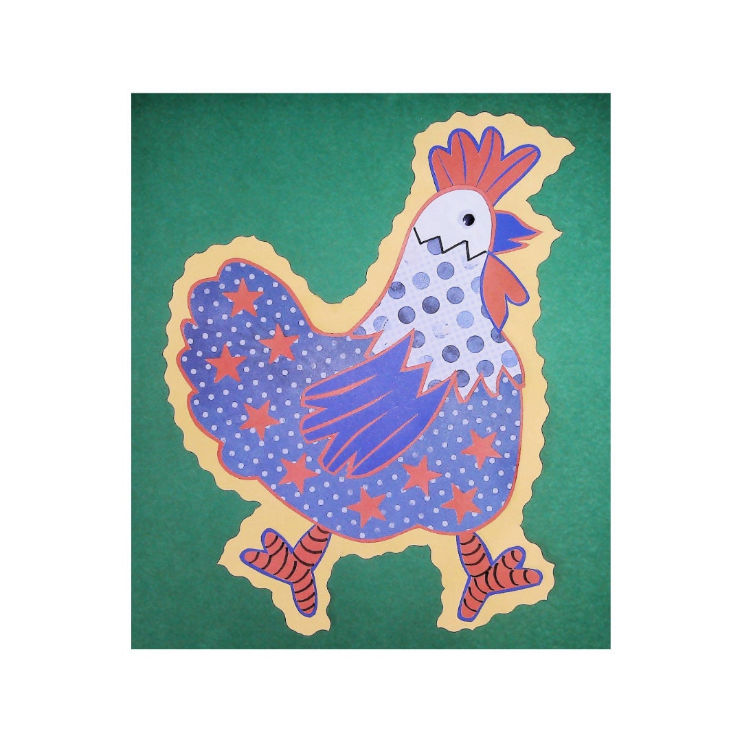 Kids Make A Rooster Paper Craft, Farm Life Coloring Page, Easy Rooster ...