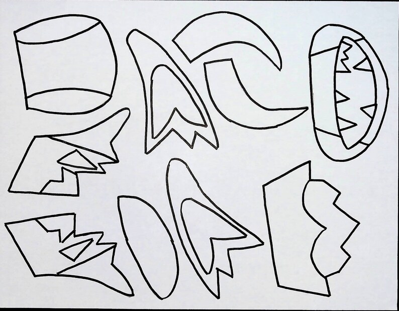 Kids Make A Monster Paper Craft, DIY Monster Coloring Page, Easy ...