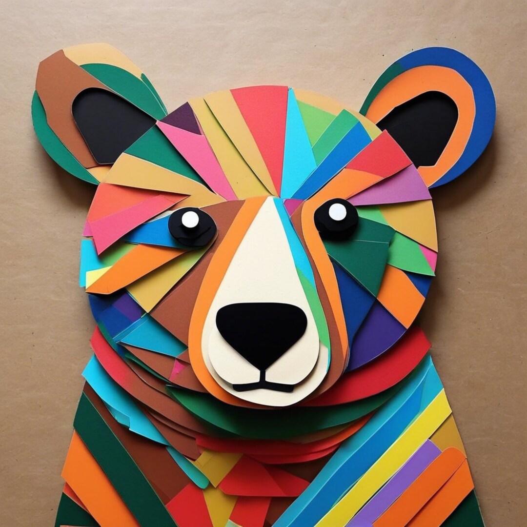 Bear Paper Craft, Bear Instant Download, Easy to Make Bear for Kids ...