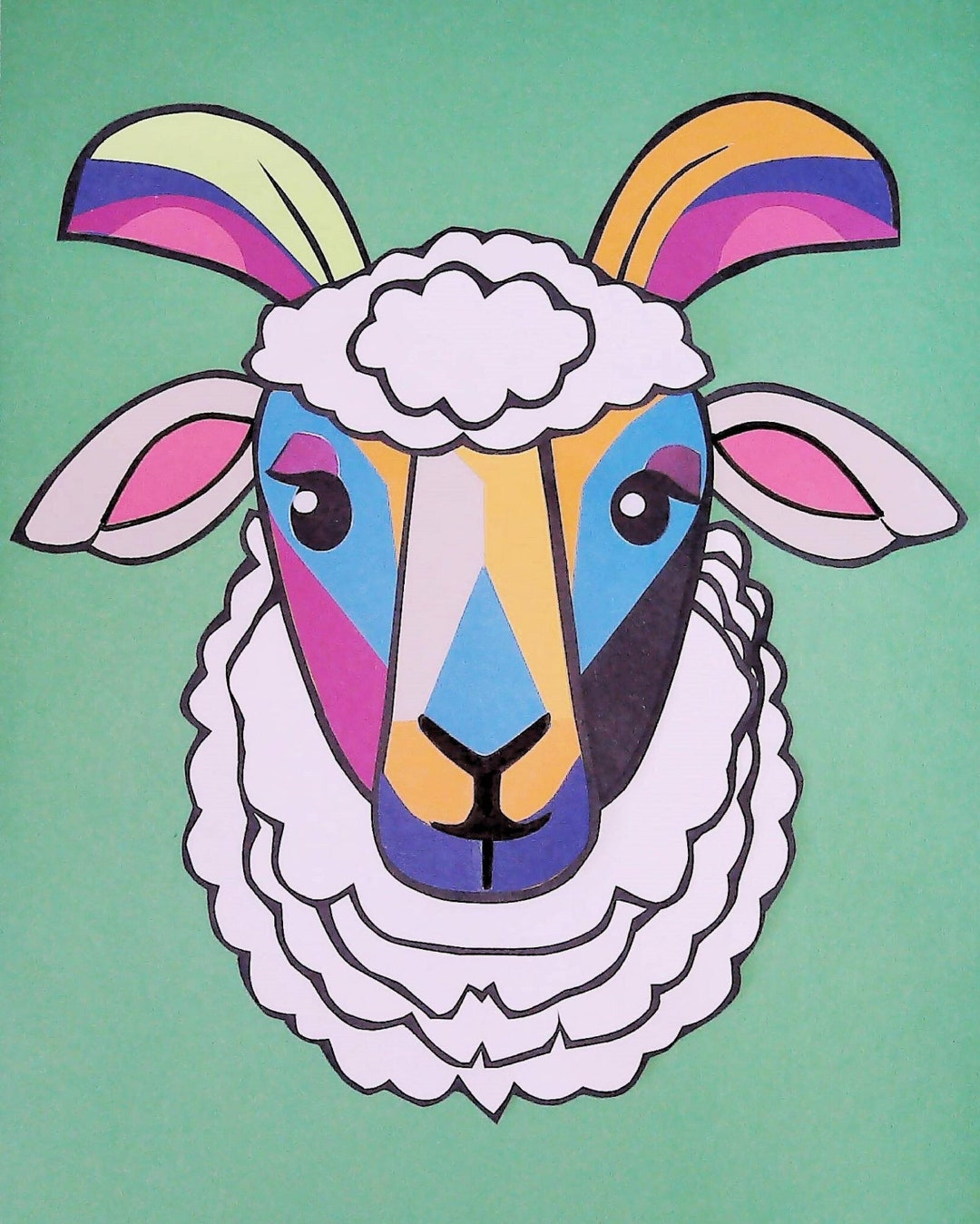 Kids Make A Sheep Paper Craft, DIY Sheep Coloring Page, Easy Farm ...