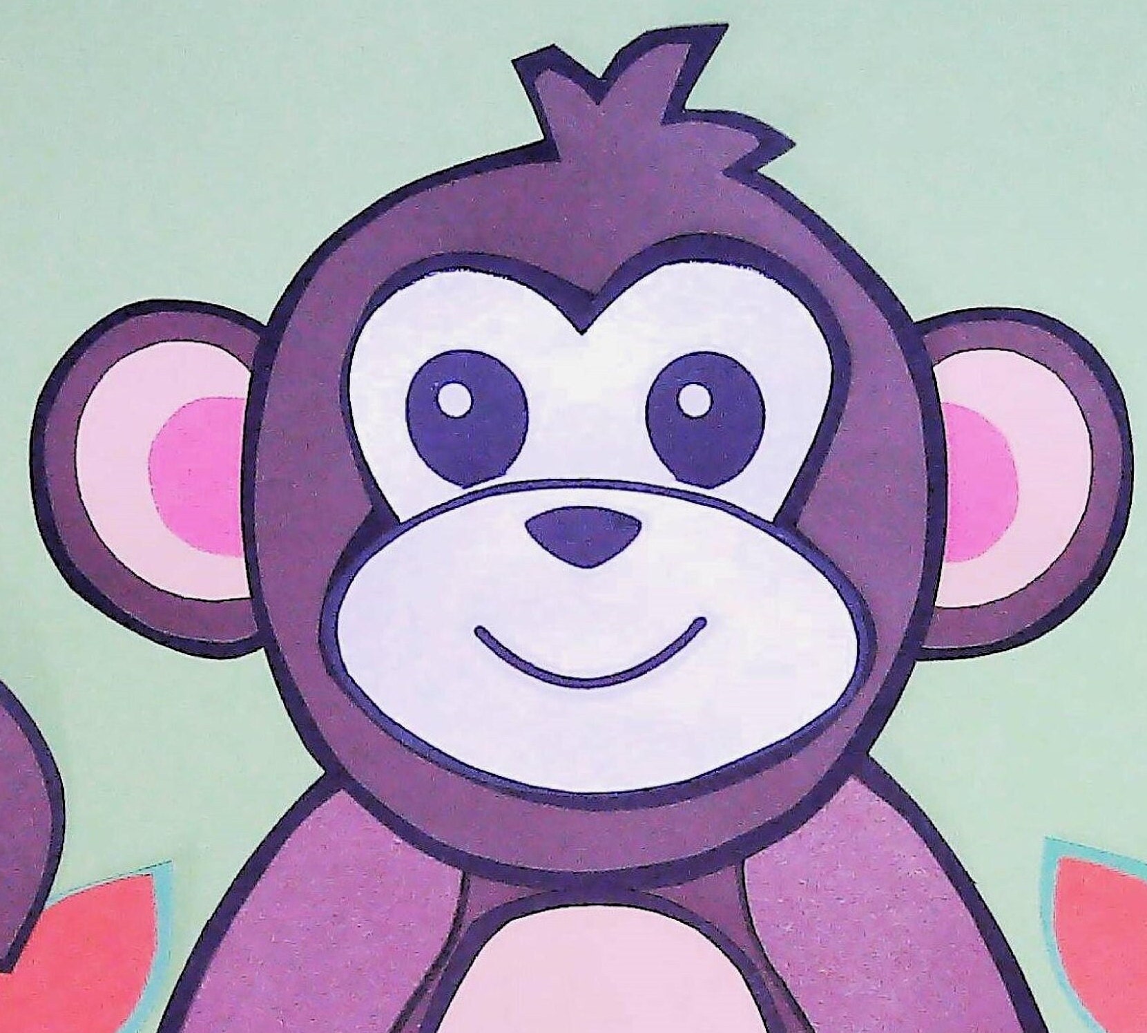Kids Make A Monkey Paper Craft, Teen Craft Kit, DIY Monkey Coloring ...
