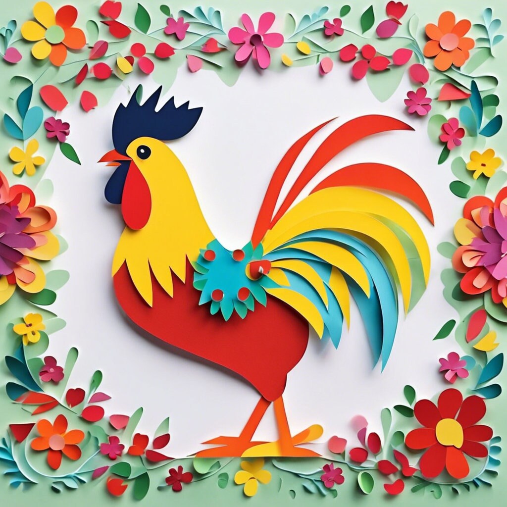 Rooster Craft, DIY Rooster Picture, Rooster Printable, Kids Wall Art ...