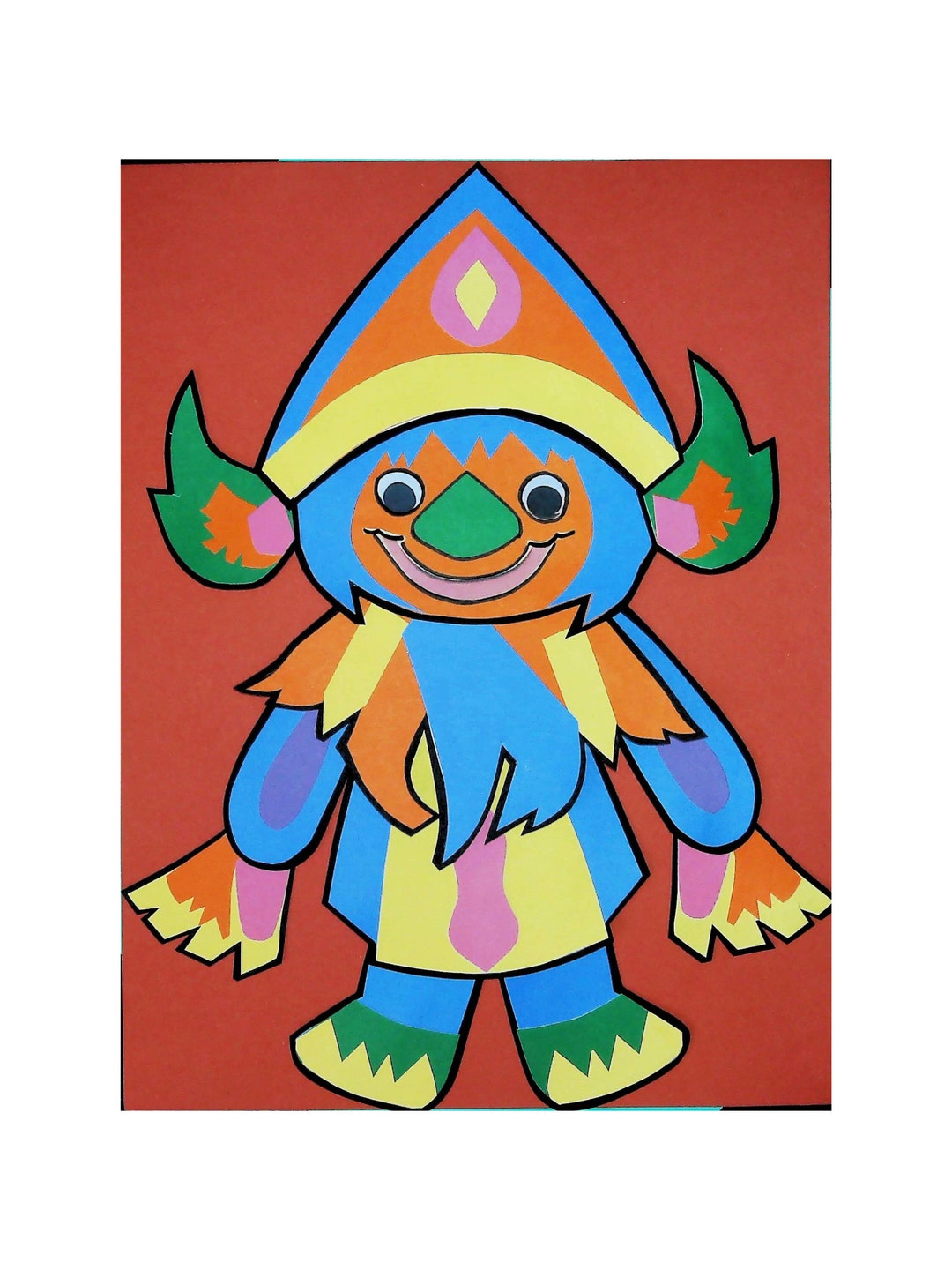 Troll Paper Craft Kids Monster Wall Art Patterns Kids Party Art DIY ...