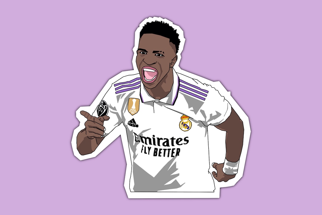 Vinicius Jr Sticker Real Madrid Sticker Football Stickers - Etsy