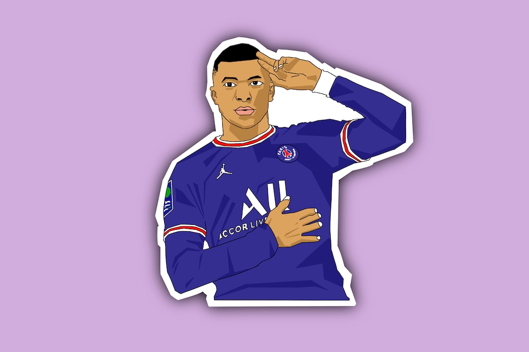 Kylian Mbappe Sticker PSG Sticker Football Stickers - Etsy