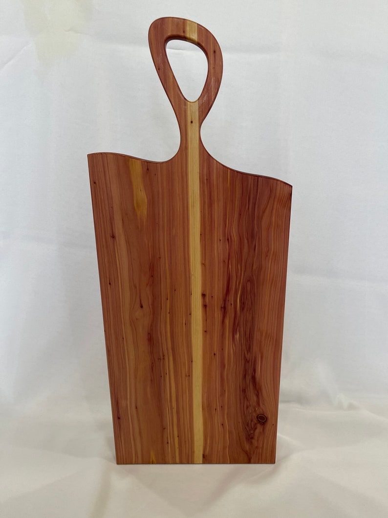 Red Cedar Charcuterie Board - Straight Handle - Etsy