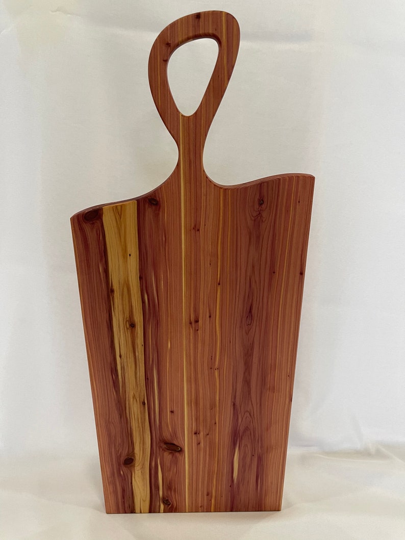 Red Cedar Charcuterie Board - Straight Handle - Etsy