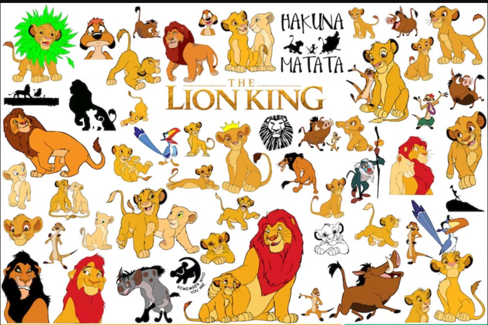 Paquete SVG del Rey León, Simba svg, Rey León svg, Imágenes ...