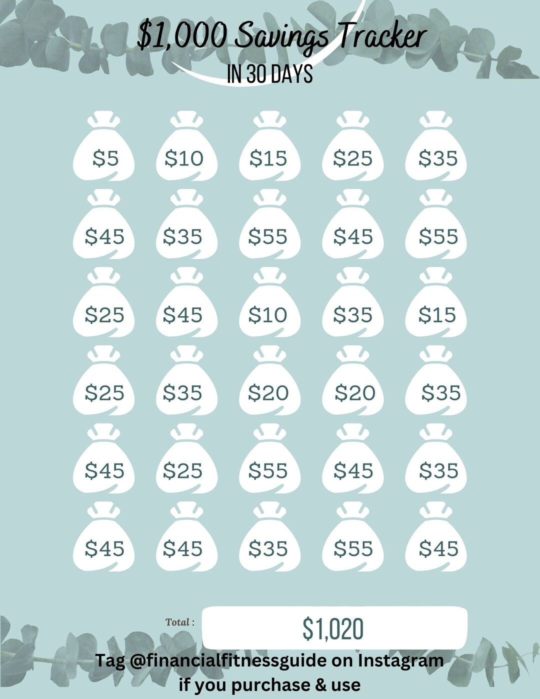 Savings Tracker Bundle, Savings Tracker, Money Tracker - Etsy