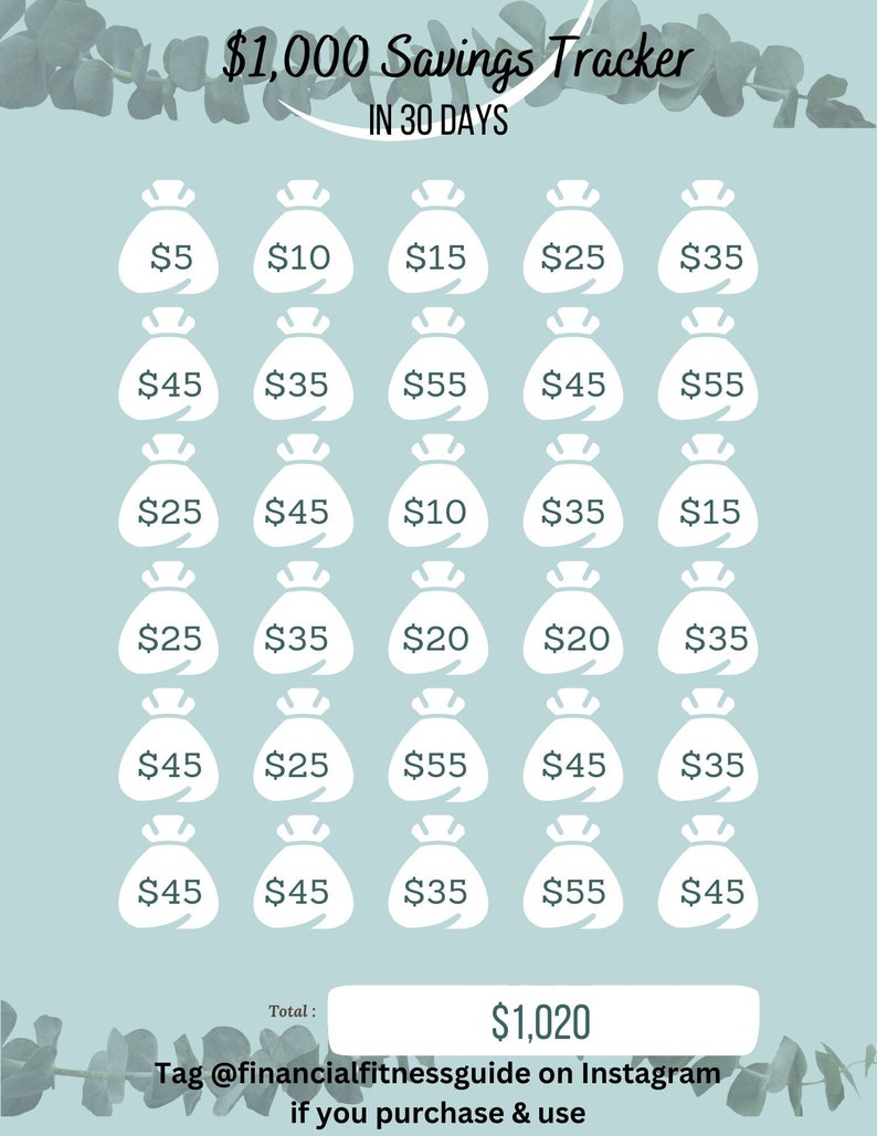 Savings Tracker Bundle, Savings Tracker, Money Tracker - Etsy