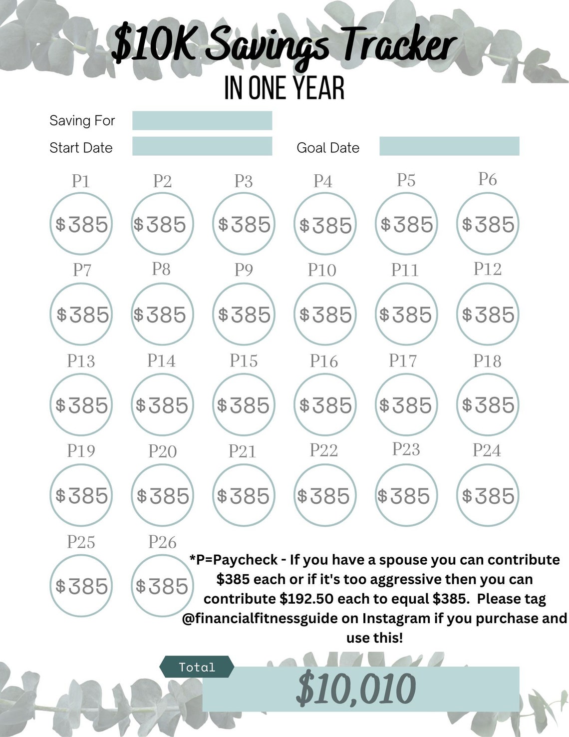 Savings Tracker Bundle, Savings Tracker, Money Tracker - Etsy