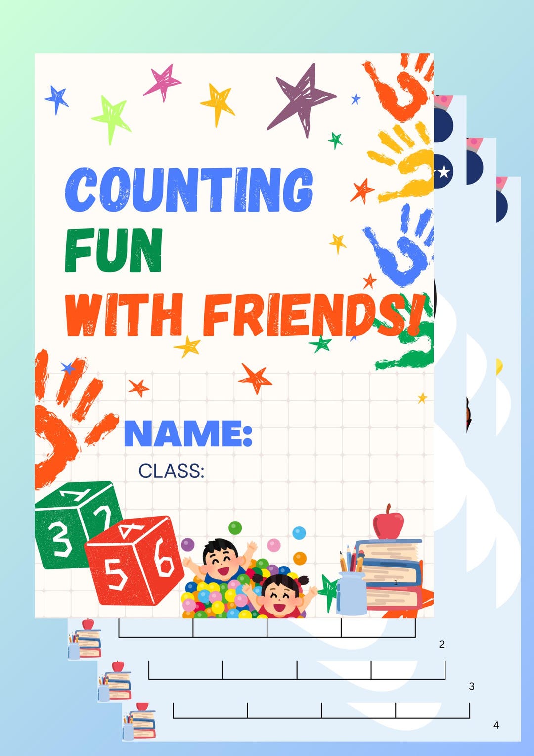 Preschool Counting Worksheets | Fun & Interactive Canva Template ...