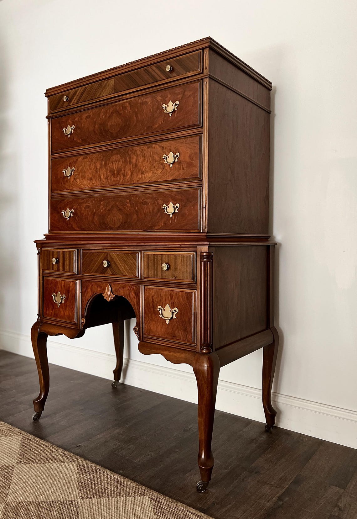 Antique Queen Anne Tallboy Dresser - Etsy