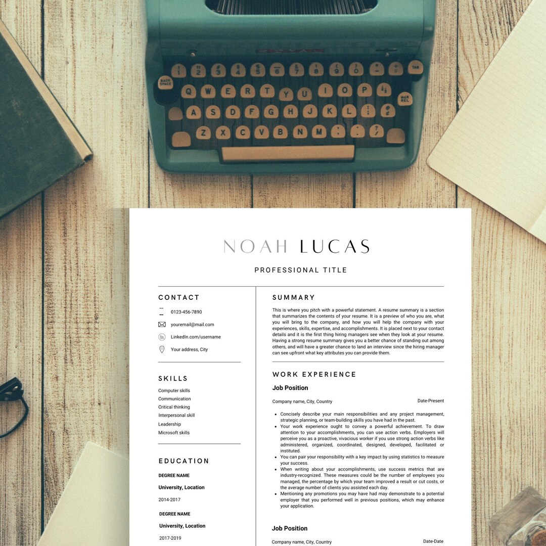 Resume Template Word & Pages, Professional Modern Executive Resume and ...