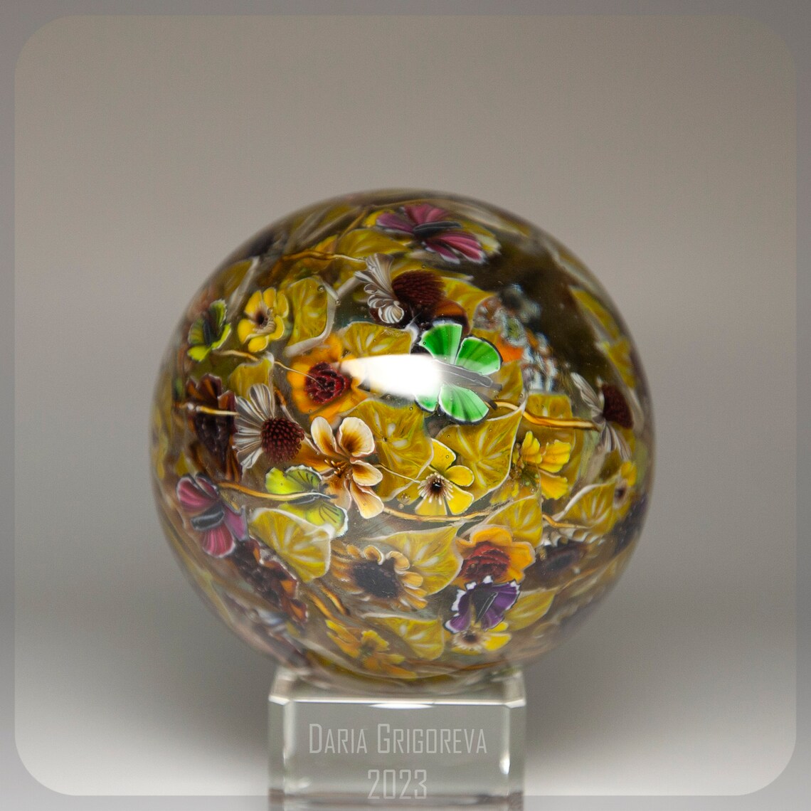 2.32 Lampwork Handmade Art Glass Tiger Marble - Etsy