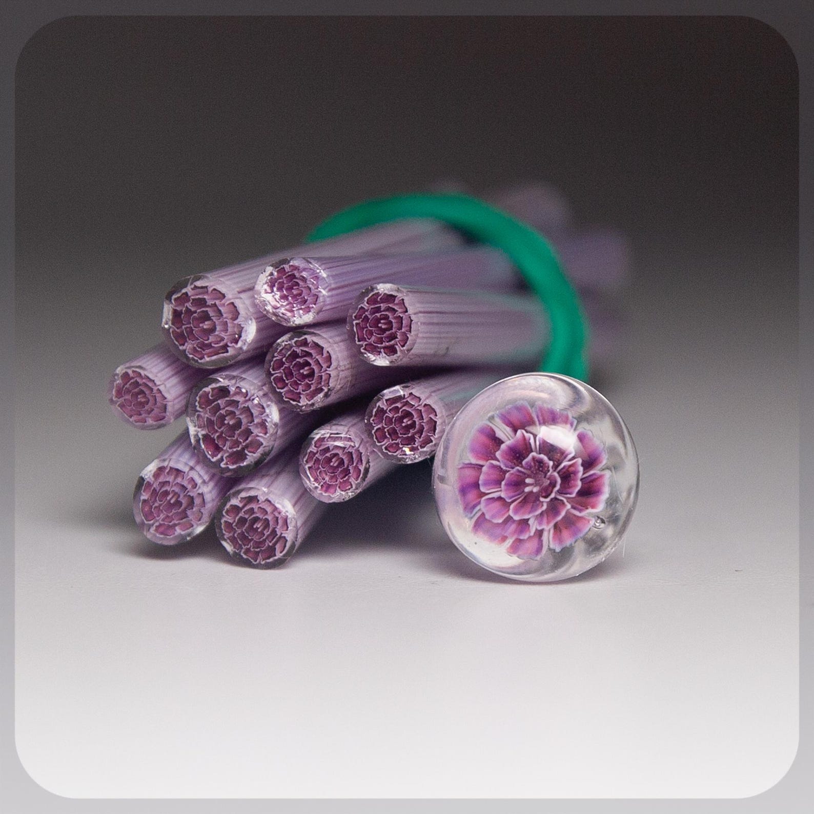 Flower in Canes Murrini Coe 104 for Lampworking 6 Cm Long - Etsy