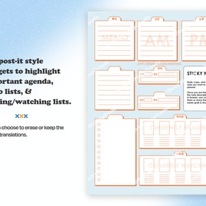 Digital Planner Korean Sticker Pack, PNG, Digital Widget, Digital Post ...