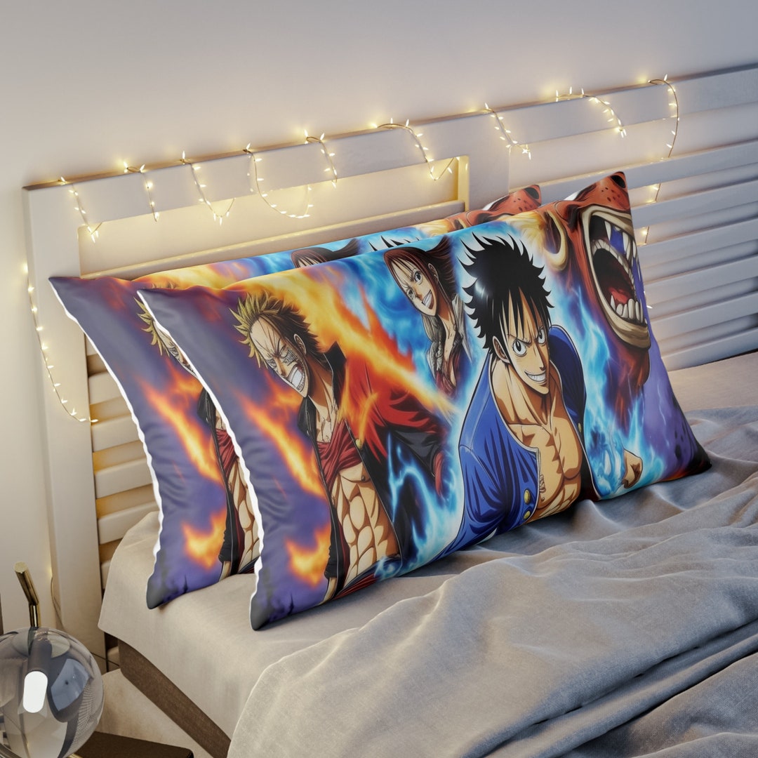 Luffy Pillow Sham One Piece Pillowcase Sleeping Companion Pillow Sham ...