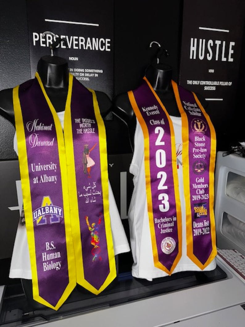 Custom Graduation Stole/ Grad Stole Class of 2024\ Sash/ Class of 2024 ...