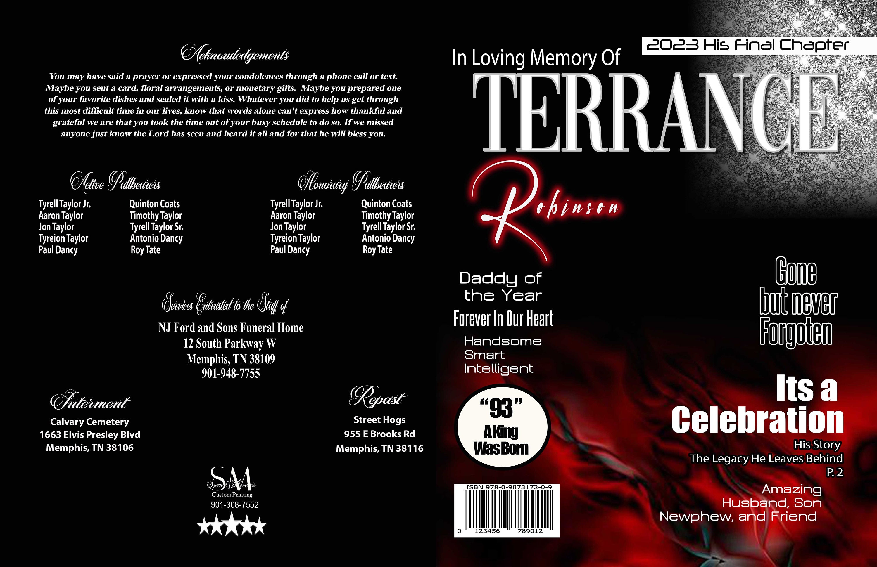 Photoshop Obituary Template| Funeral Program Template | Celebration of ...