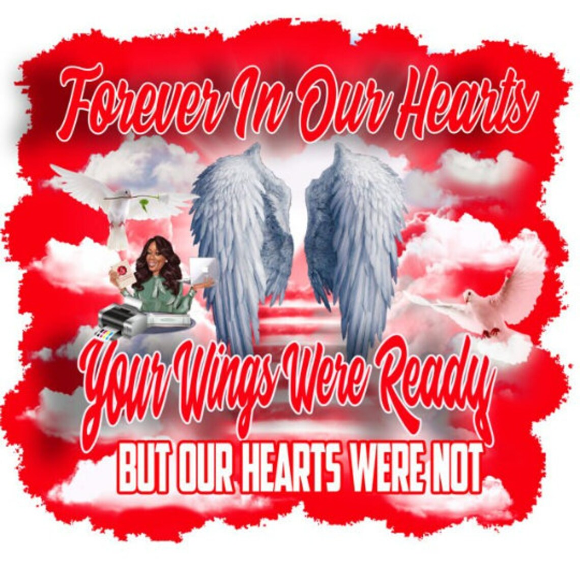 In Loving Memory, PNG Center T-shirt Design, Memorial, RIP Design ...