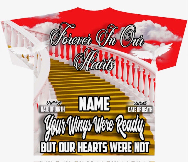 3D All Over T-shirt Template, Digital Photoshop Template, Memorial T ...
