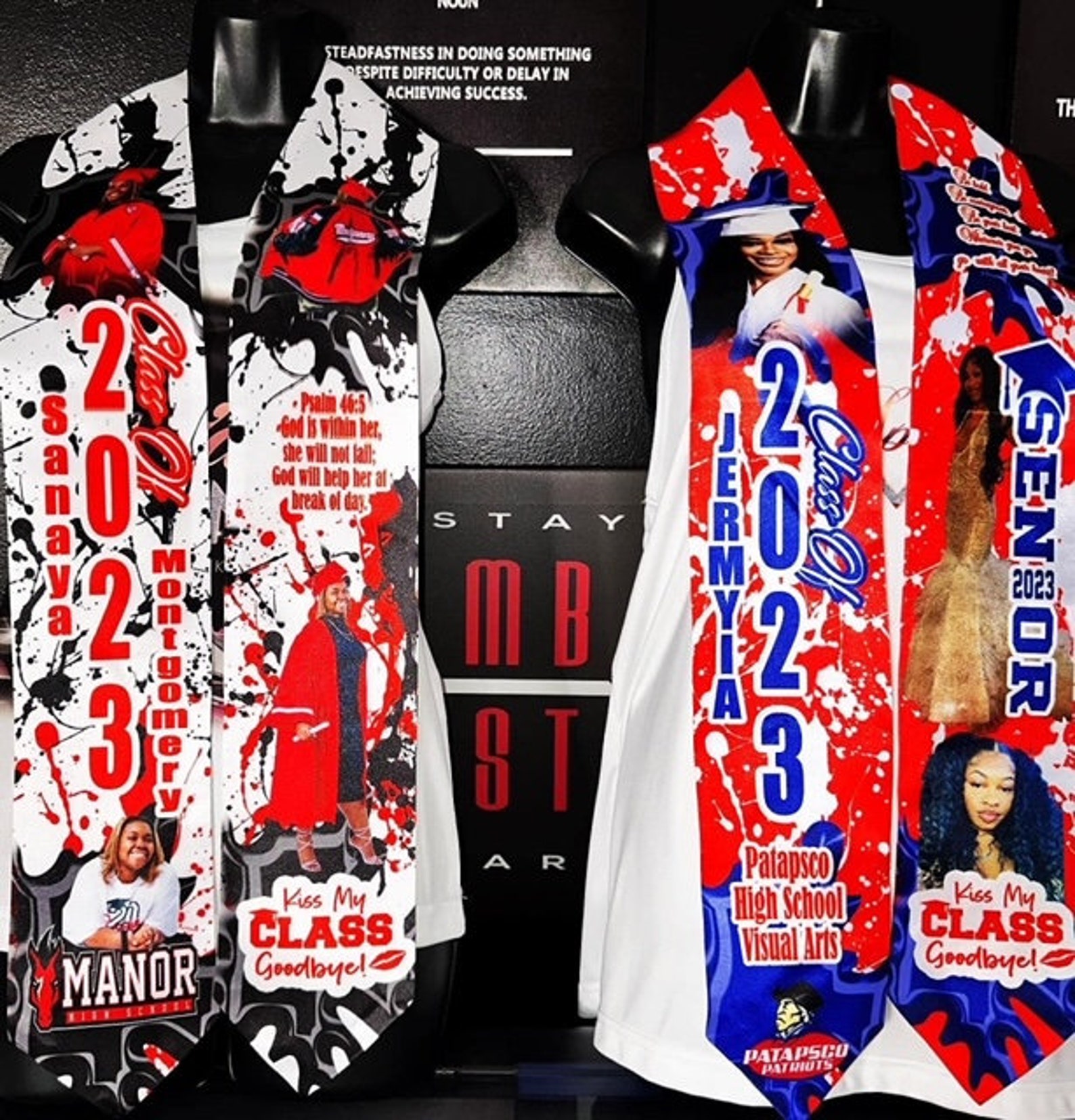 Custom Graduation Stole/ Grad Stole Class of 2024\ Sash/ Class of 2024 ...