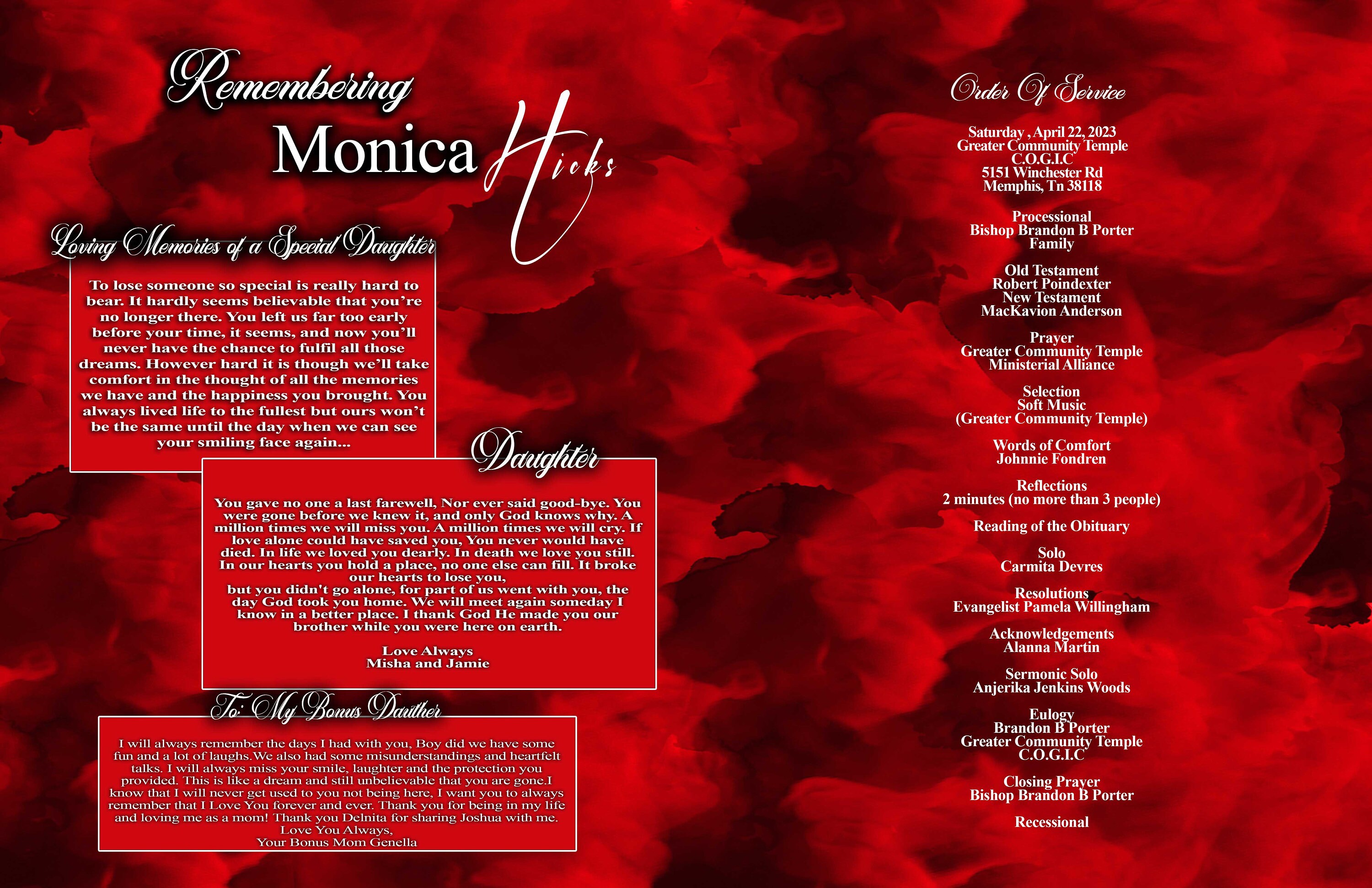 Photoshop Obituary Template Funeral Program Template Celebration of ...