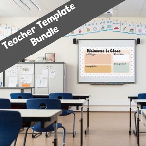 Teacher Template Bundle Teacher Planner Grade Tracker Editable Slides ...