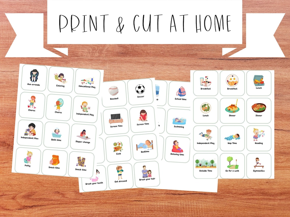 Toddler Schedule Template Editable Schedule for Kids Visual Schedule ...