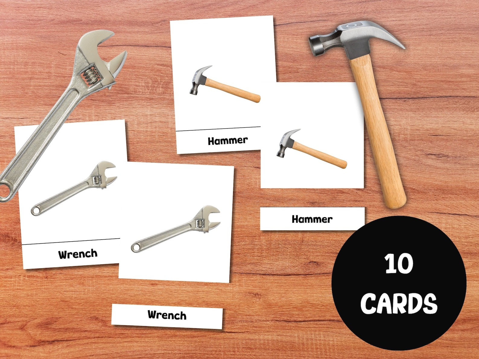 Tool Flashcards Tool Matching Activity Toddler Activity Montessori ...