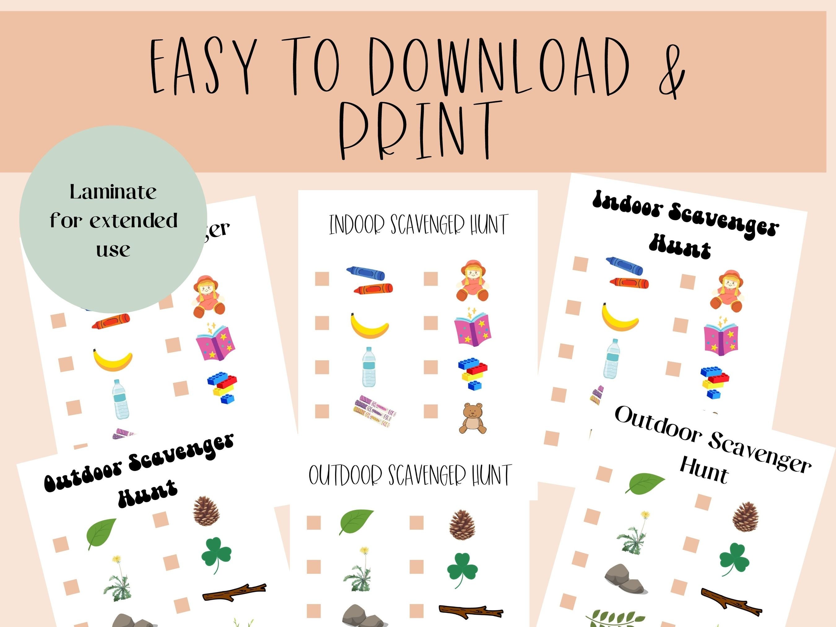 Scavenger Hunt for Toddlers Printable Toddler Activity Preschool ...