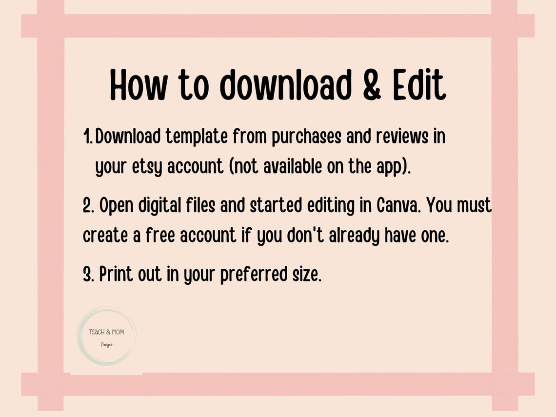 Canva Template Classroom Rules House Rules Printable Download Editable ...