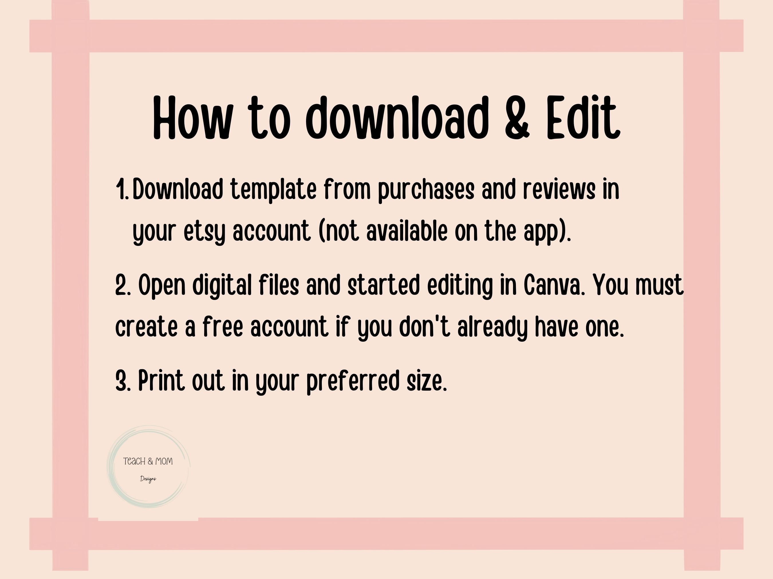 Canva Template Classroom Rules House Rules Printable Download Editable ...