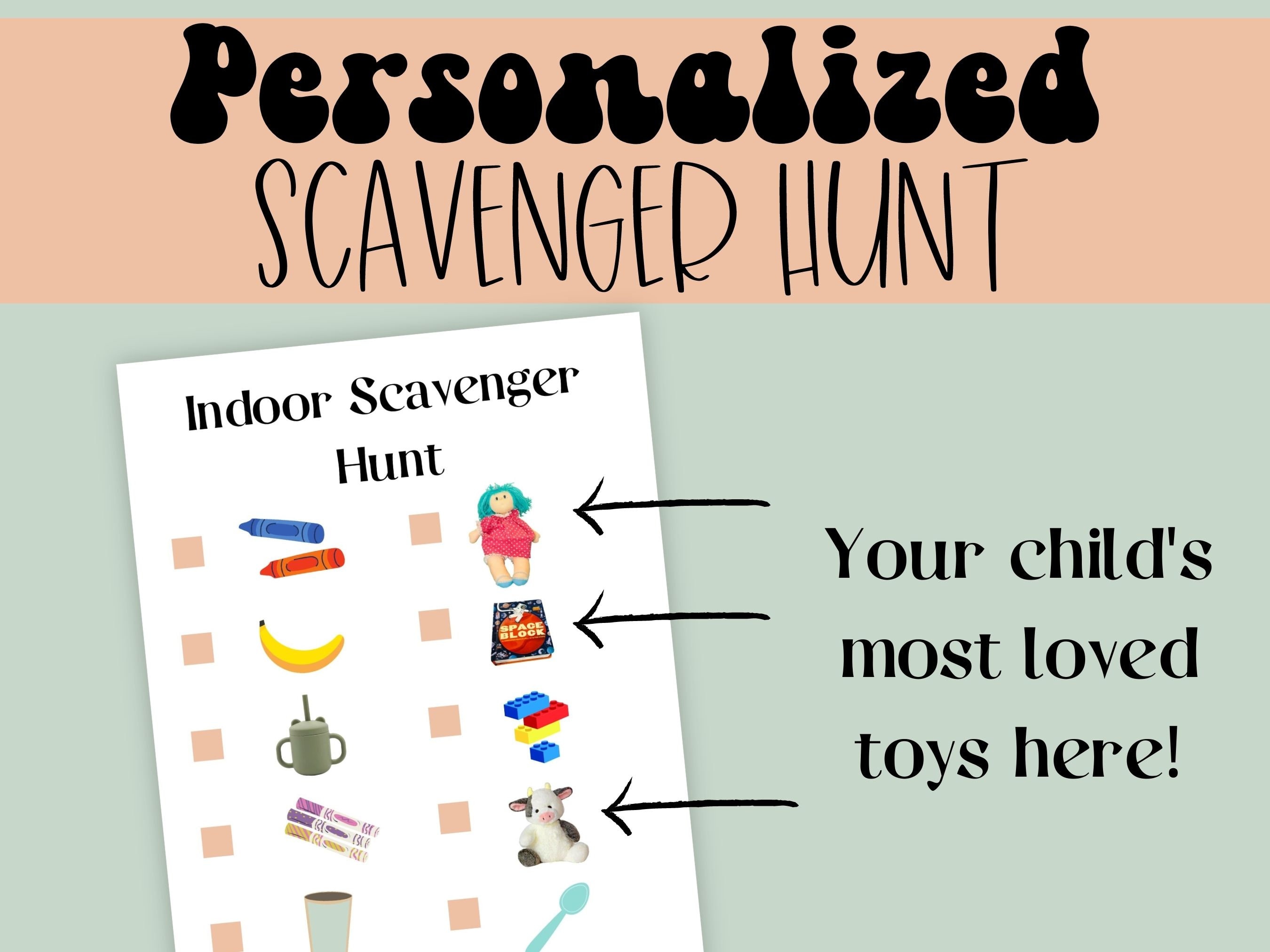 Personalized Scavenger Hunt Custom Toddler Gift Customized Gift for ...