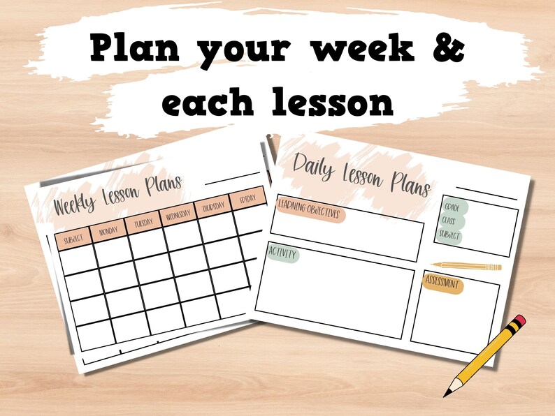 Lesson Plan Template Editable Lesson Plan Academic Planner Daily Lesson ...