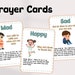 Prayer Cards for Kids Feelings Flash Cards Sunday School Homeschool ...