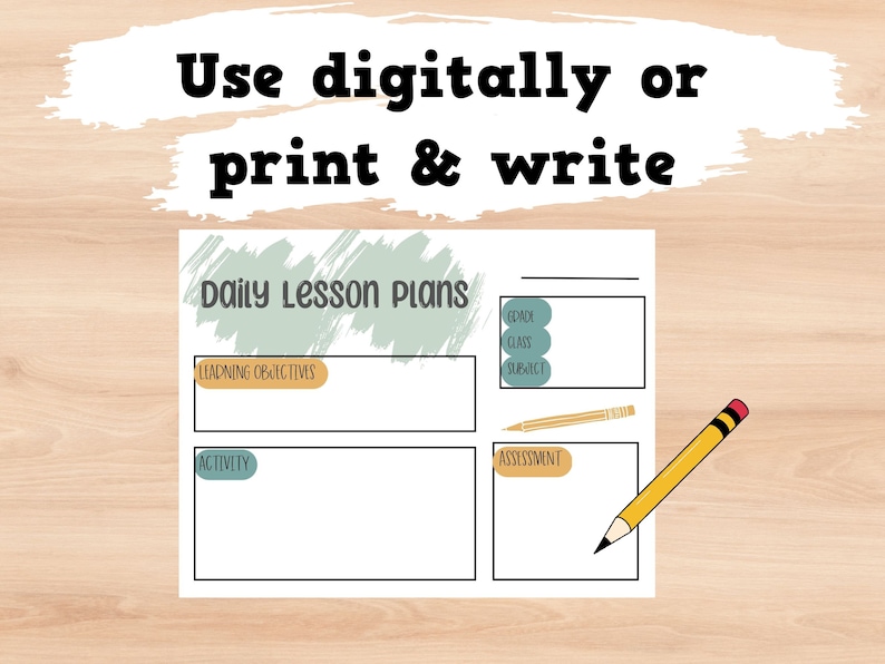 Lesson Plan Template Editable Lesson Plan Academic Planner Daily Lesson ...