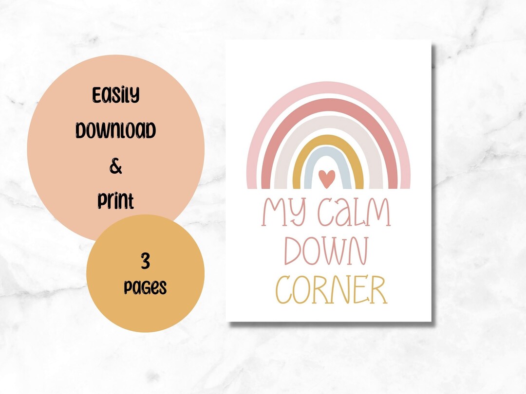 Calm Down Corner Toddler Feelings Chart Self Regulation Toddler ...