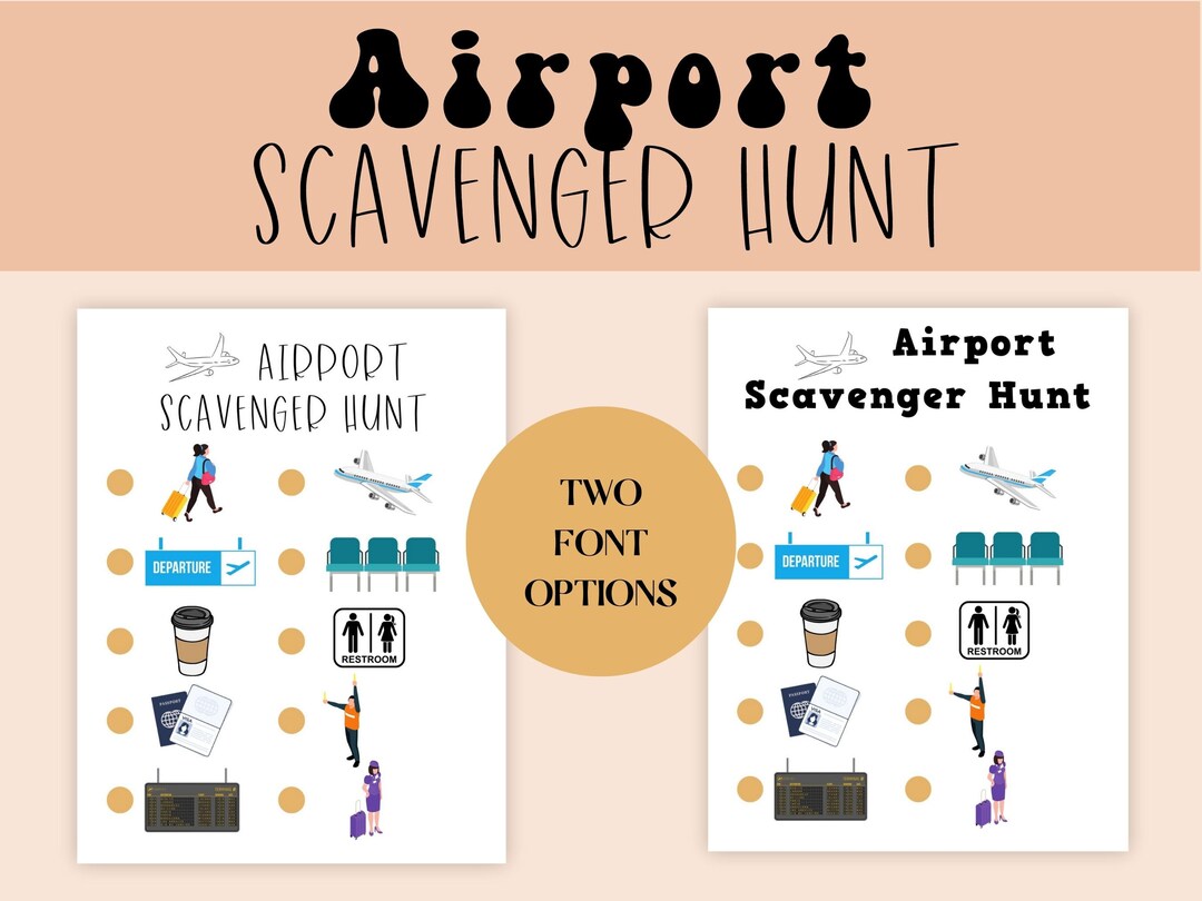 Travel Activities for Toddlers Travel Printable Airport Activity for ...
